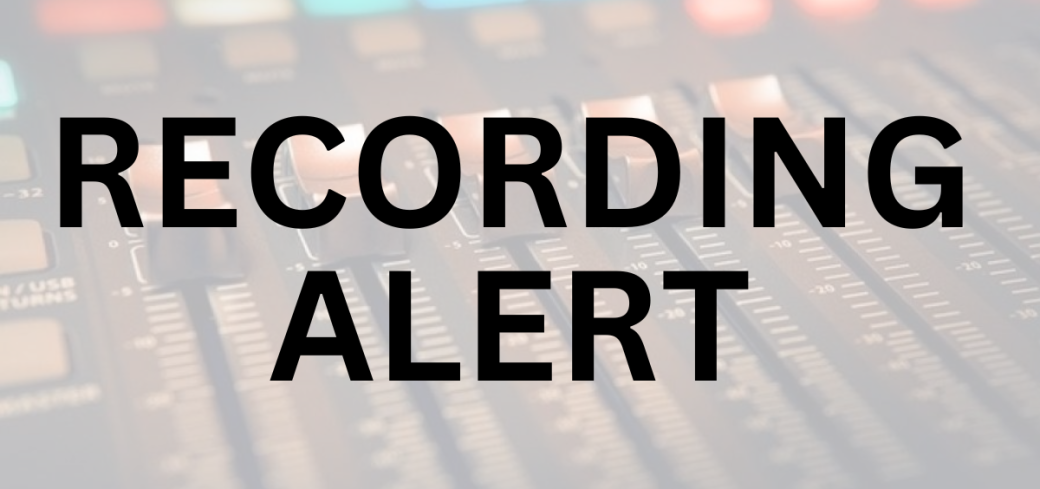 Recording Alert | Local 802 AFM